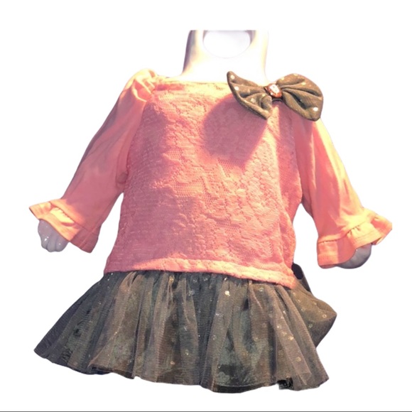 Youngland | Dresses | Youngland Baby Pink Silver Glitter Dress 2 Months ...